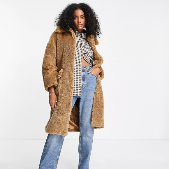 Topshop | Jackets & Coats | Topshop Long Teddy Coat | Poshmark